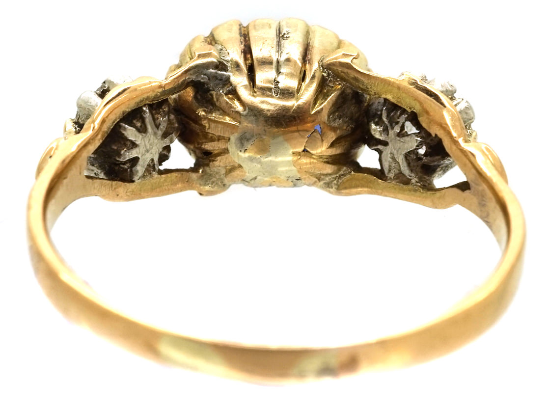 Georgian 18ct Gold, Sapphire & Rose Diamond Ring (707K) | The Antique ...