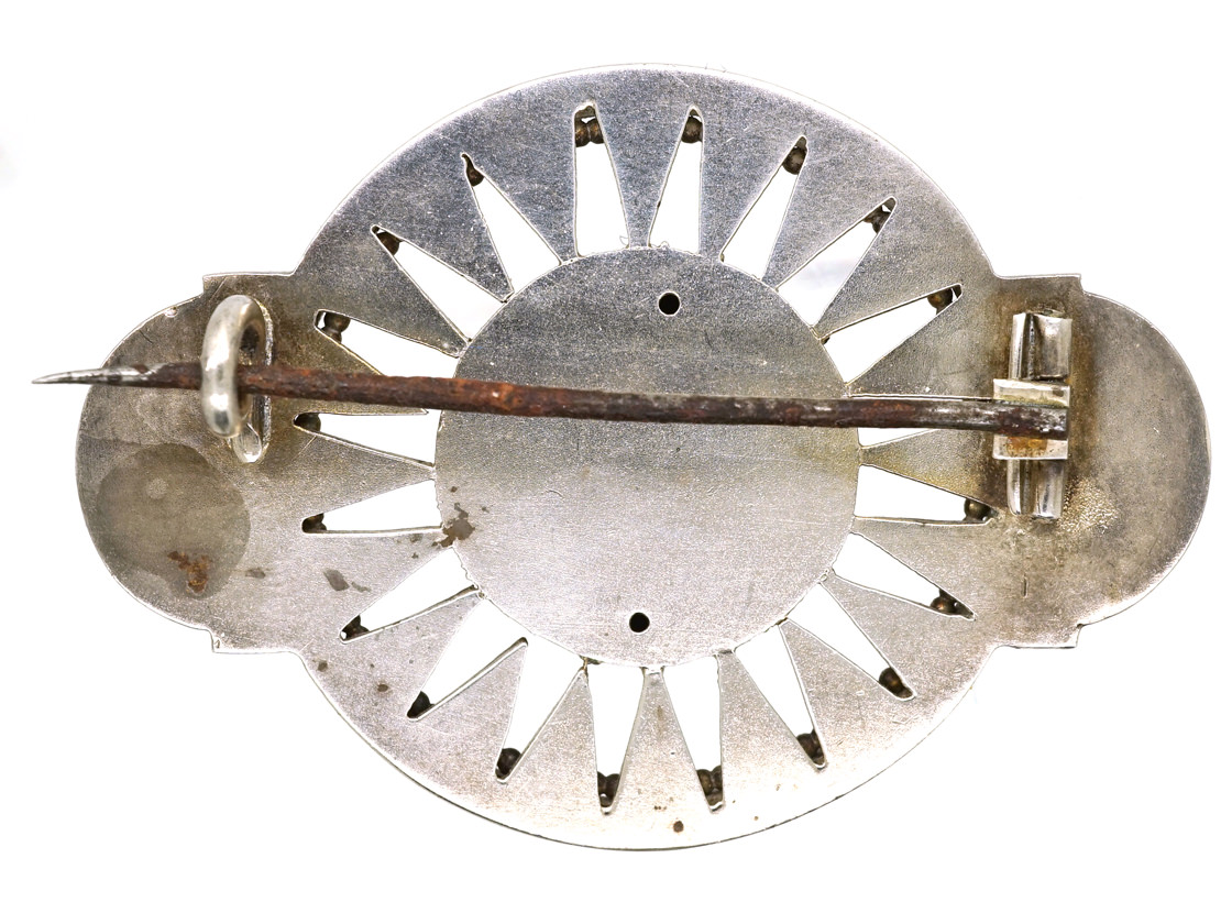 Victorian Silver Sun Brooch (827K) | The Antique Jewellery Company