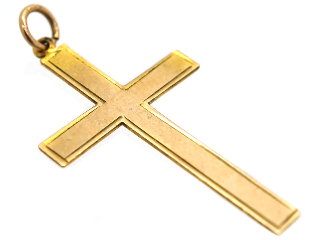 9ct Gold Cross (830K) | The Antique Jewellery Company