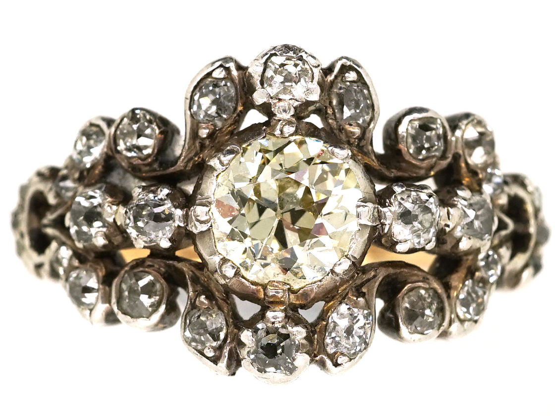 Georgian Diamond Cluster Ring (846K) | The Antique Jewellery Company