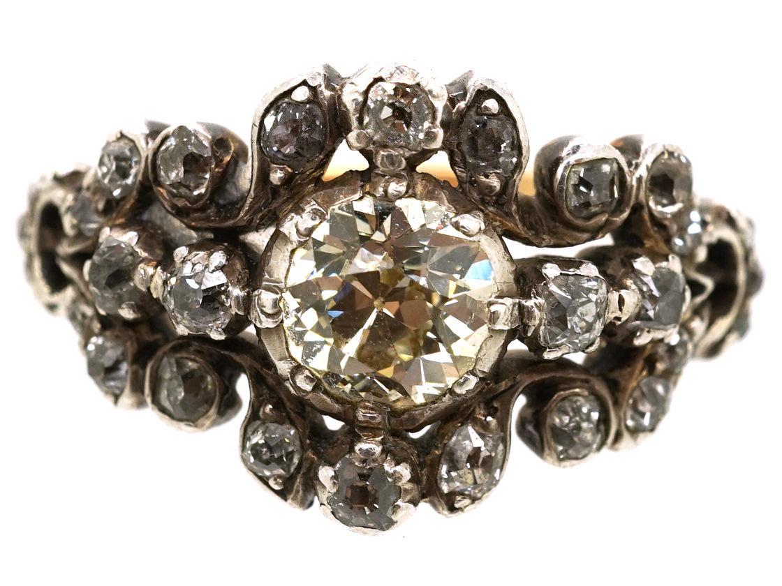 Georgian Diamond Cluster Ring (846K) | The Antique Jewellery Company