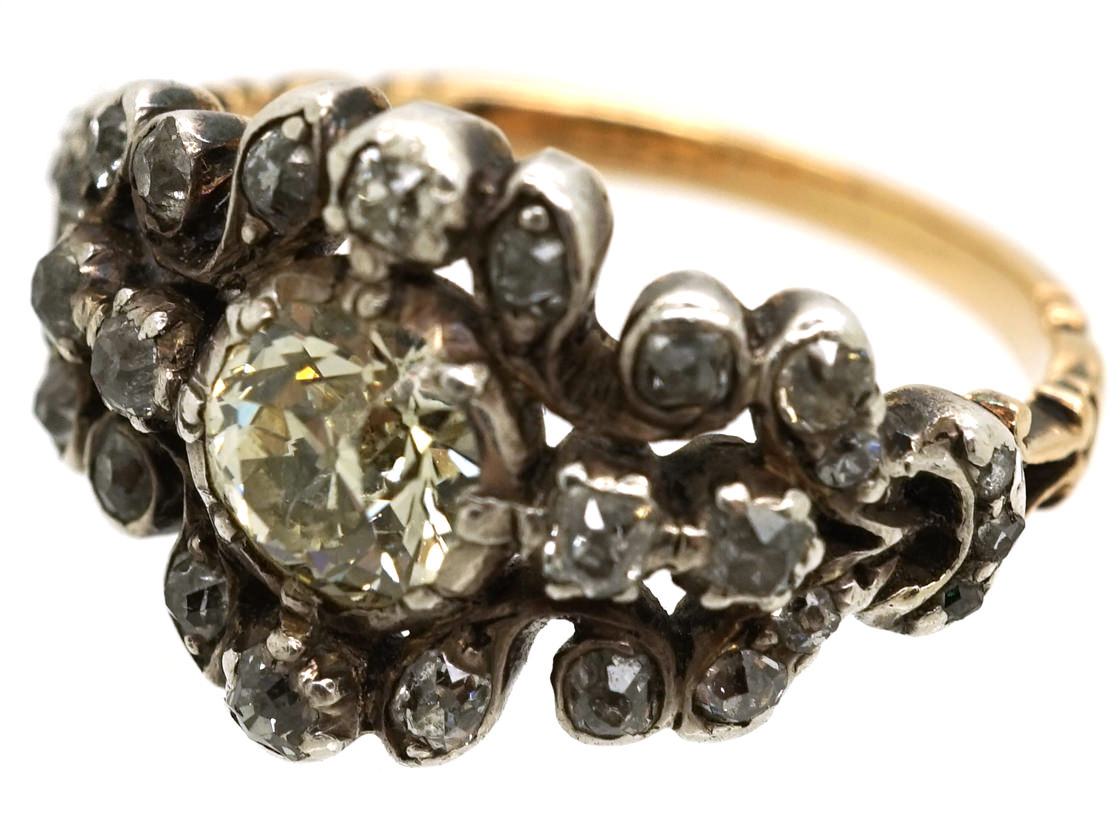 Georgian Diamond Cluster Ring (846K) | The Antique Jewellery Company