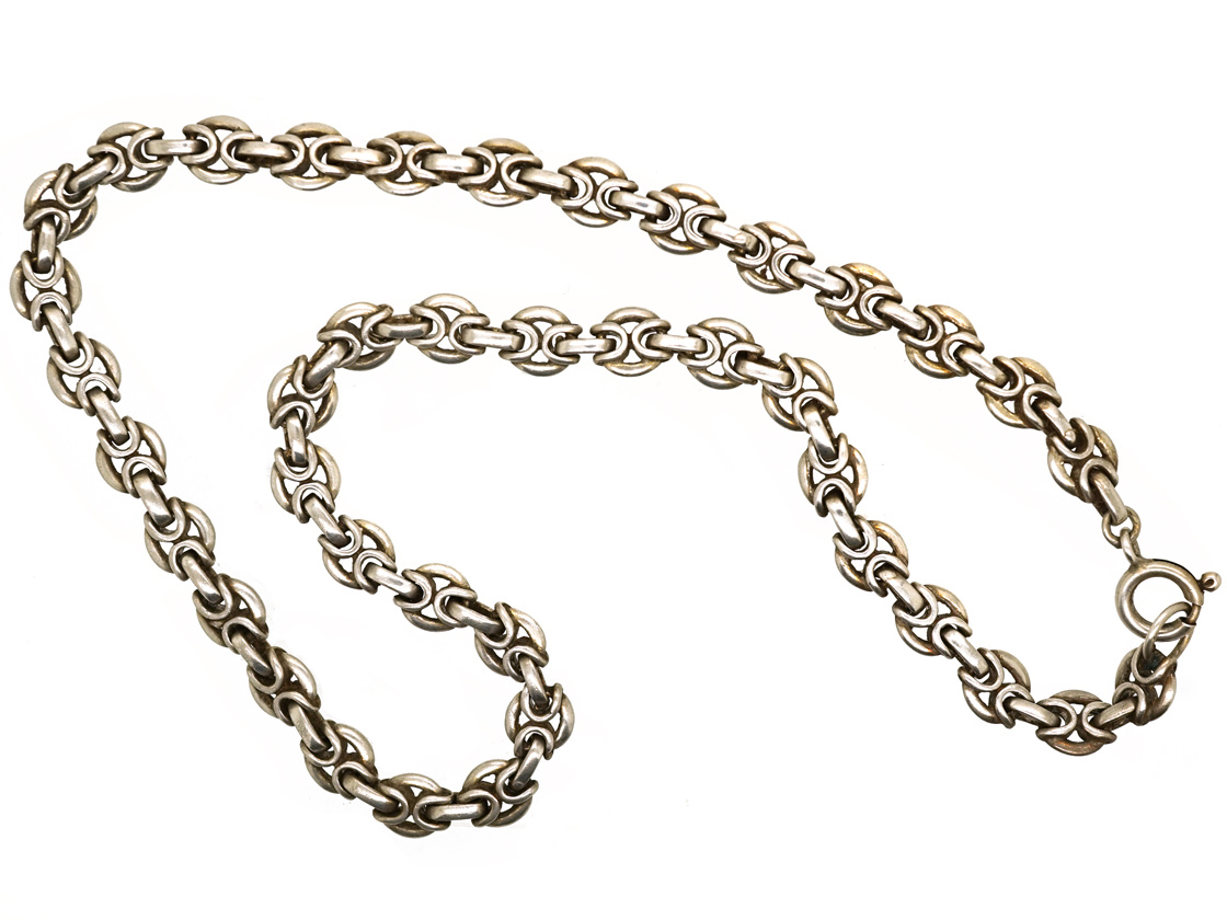 Silver Chain Necklace (862K) | The Antique Jewellery Company