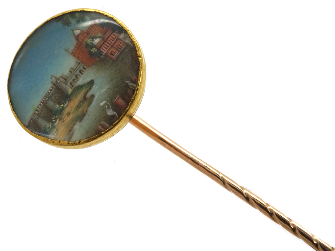 Victorian 18ct Gold Indian Miniature Tie Pin (929K) | The Antique ...