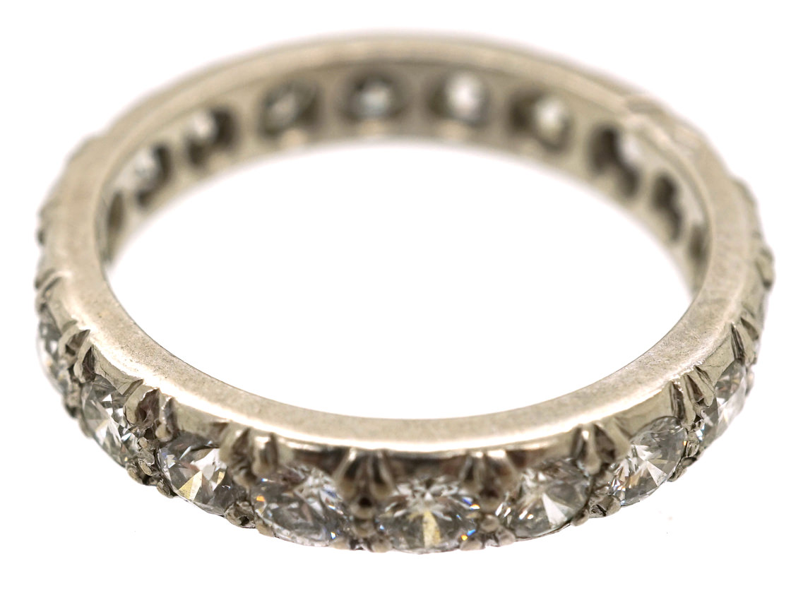 French Platinum & Diamond Eternity Ring (940K) | The Antique Jewellery ...