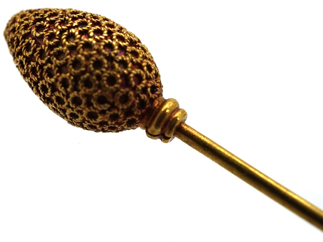 Victorian Etruscan Style 15ct Gold Conical Shaped Tie Pin (976K) | The ...