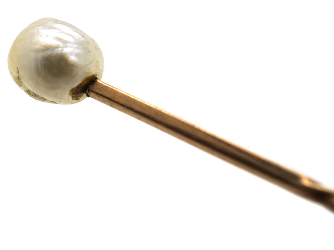 Edwardian Natural Baroque Pearl Tie Pin (981K) | The Antique Jewellery ...