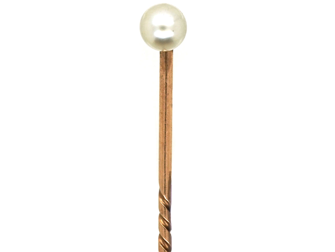 Edwardian Natural Pearl Tie Pin (980K) | The Antique Jewellery Company