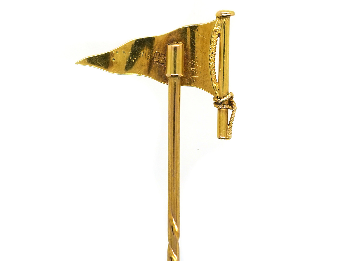 Edwardian 15ct Gold Royal Clyde Yacht Club Burgee Tie Pin (39L) | The ...
