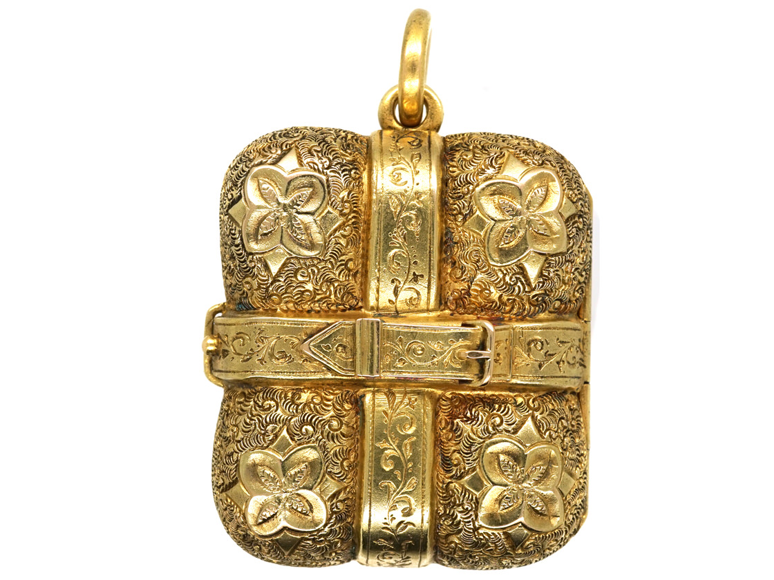 Victorian 15ct Gold Buckle Design Rectangular Locket (89L) | The ...