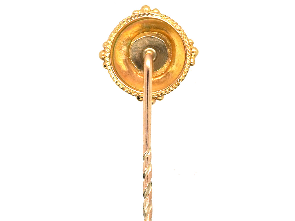 Victorian 15ct Gold Tie Pin Set With a Diamond (176L) | The Antique ...