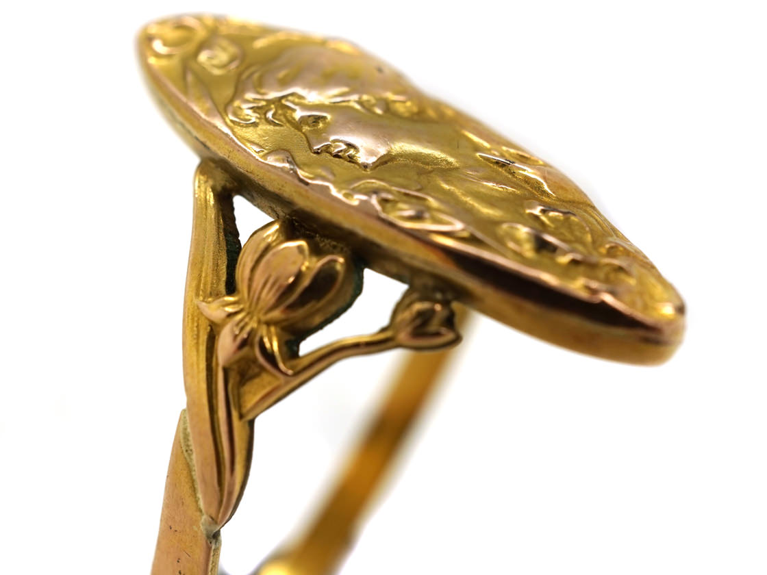 French Rolled Gold Art Nouveau Ring (57C/OJ) | The Antique Jewellery ...