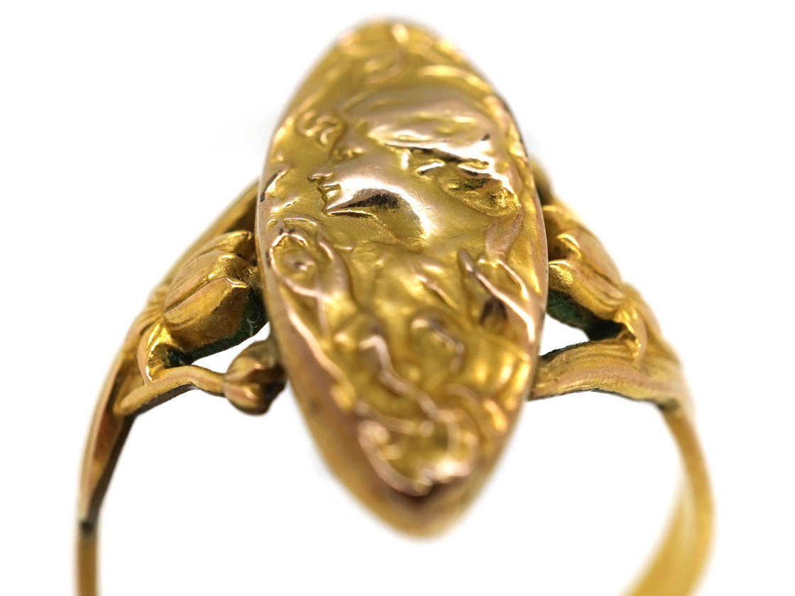 French Rolled Gold Art Nouveau Ring (57C/OJ) | The Antique Jewellery ...