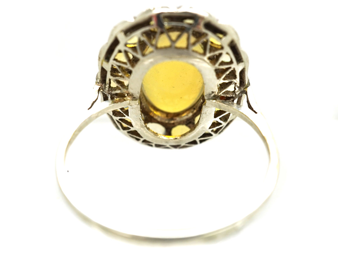 Silver Arts & Crafts Oval Ring Set With Water Opals (186L) | The ...