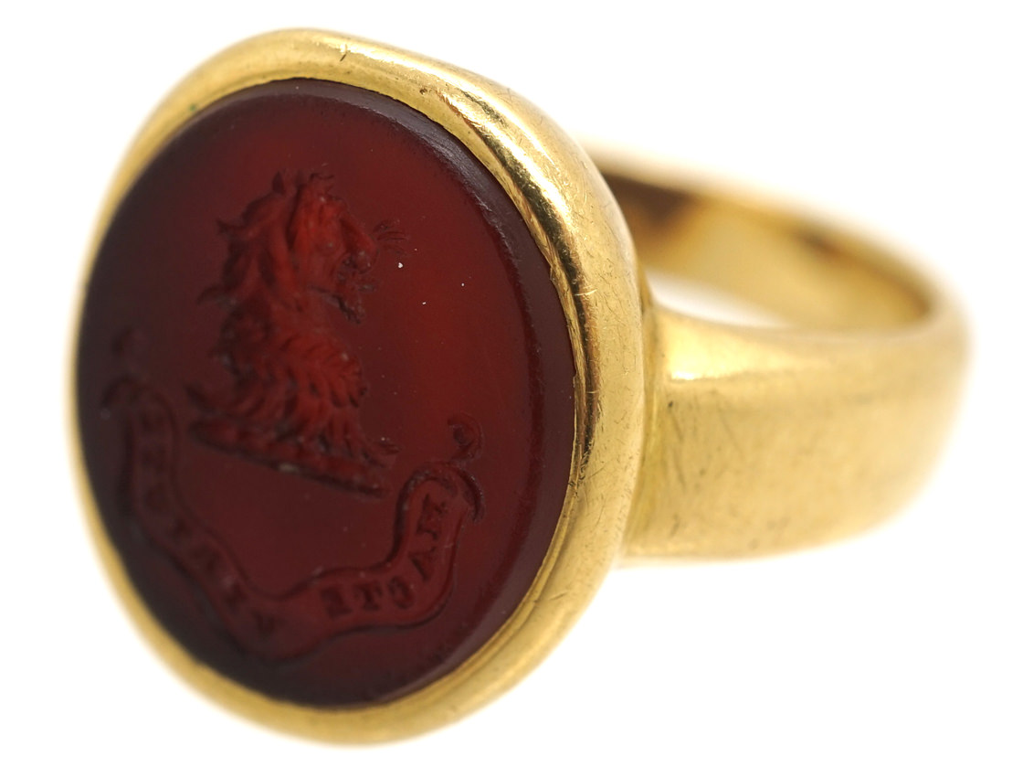 Victorian 18ct Gold & Carnelian Intaglio Signet Ring (329L) | The ...