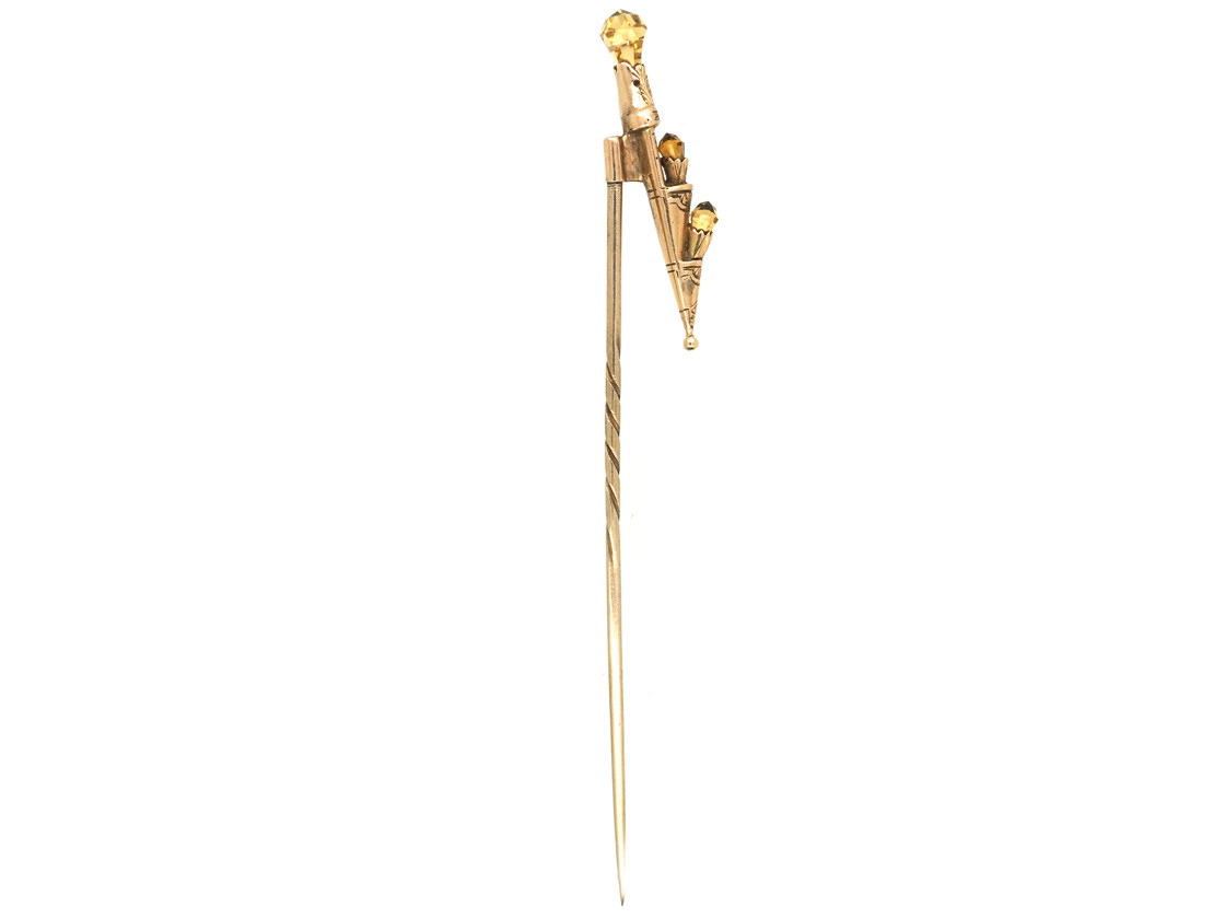 Victorian Gold Scottish Dirk Tie Pin (385L) | The Antique Jewellery Company
