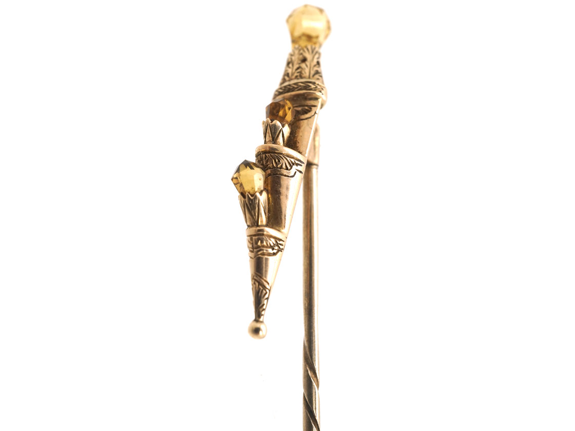 Victorian Gold Scottish Dirk Tie Pin (385L) | The Antique Jewellery Company
