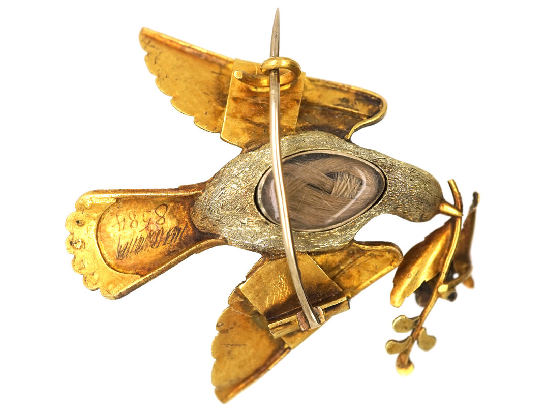 Regency 15ct Two Colour Gold Dove of Peace Brooch (300L) | The Antique ...