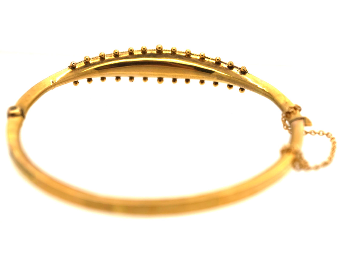 Edwardian 9ct Bangle set with a Diamond (444L) | The Antique Jewellery ...