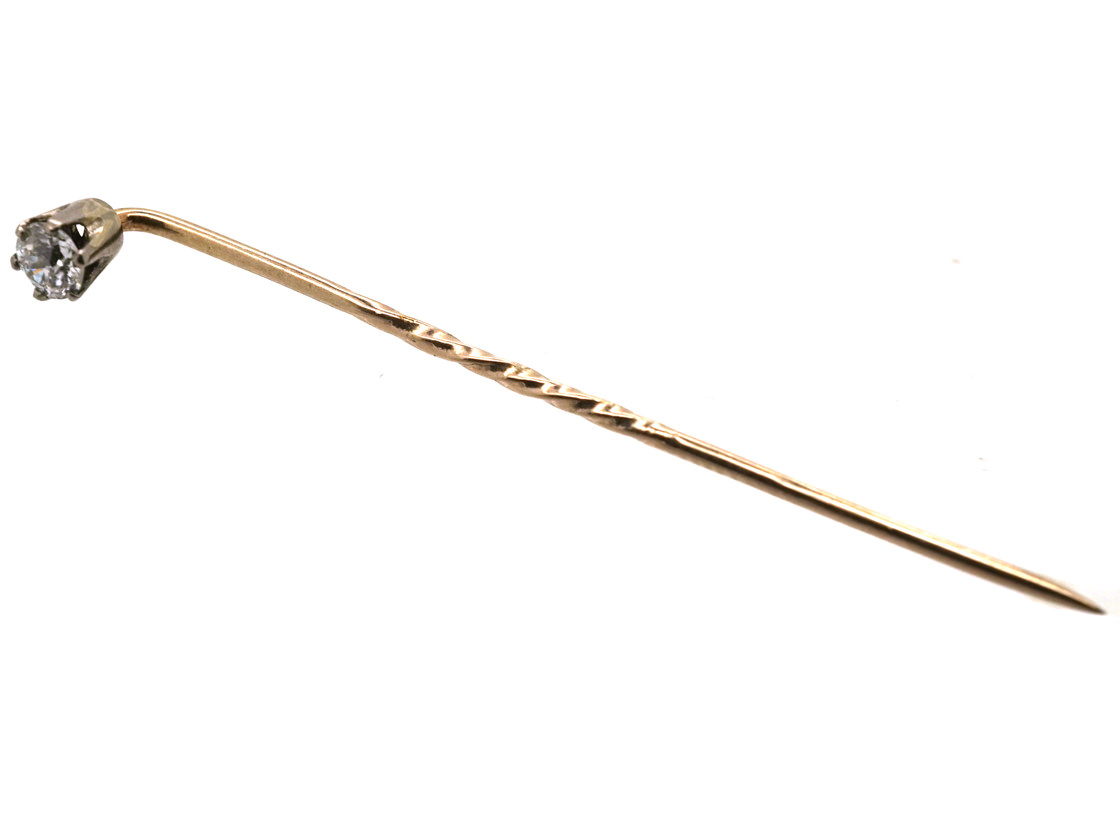 Diamond Solitaire Tie Pin (508L) | The Antique Jewellery Company