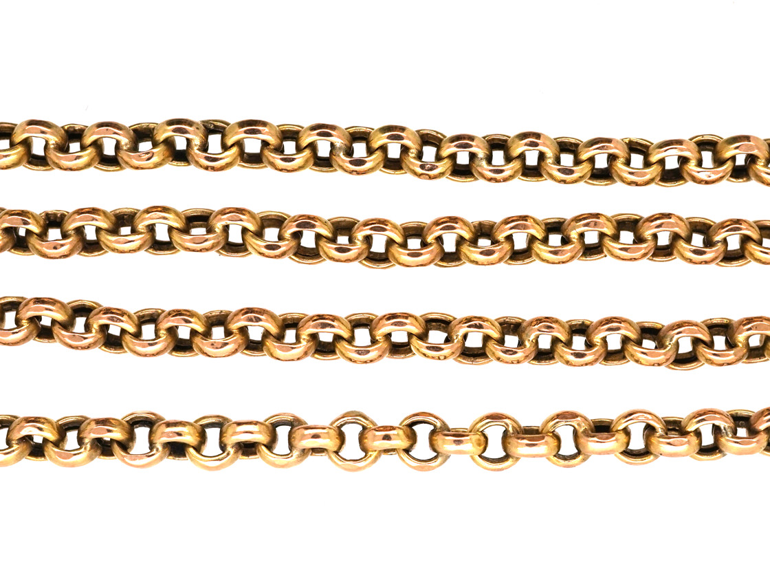 Victorian 9ct Gold Chain with Barrel Clasp (718L) | The Antique ...