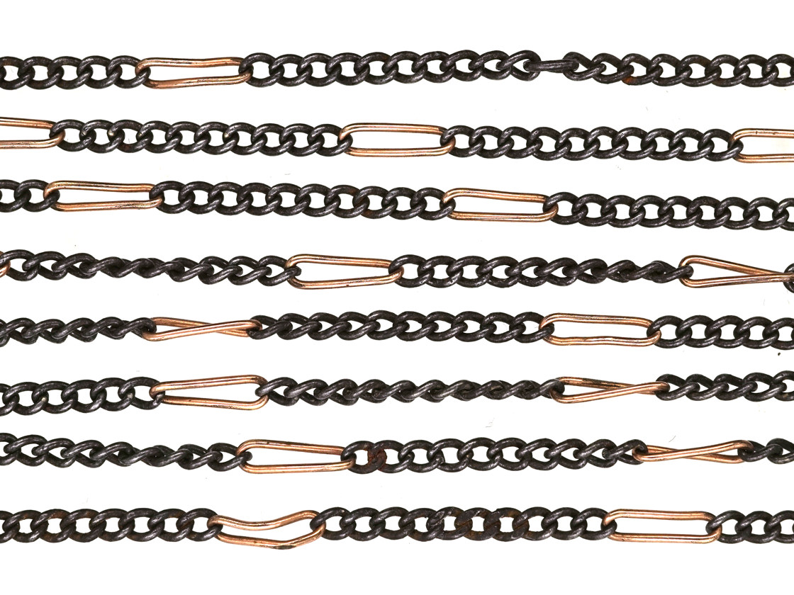 Gun Metal & Gold Plated Long Guard Chain (158F) | The Antique Jewellery ...