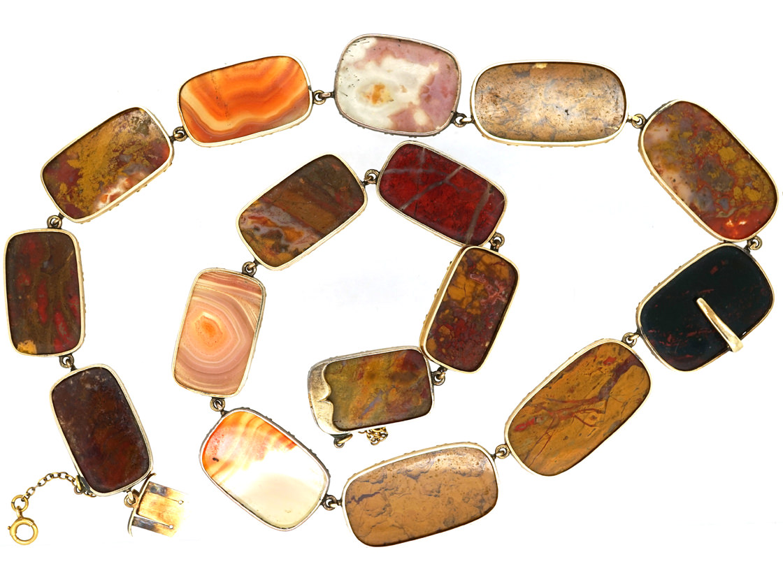 Georgian 15ct Gold & Agate Necklace (902L) | The Antique Jewellery Company