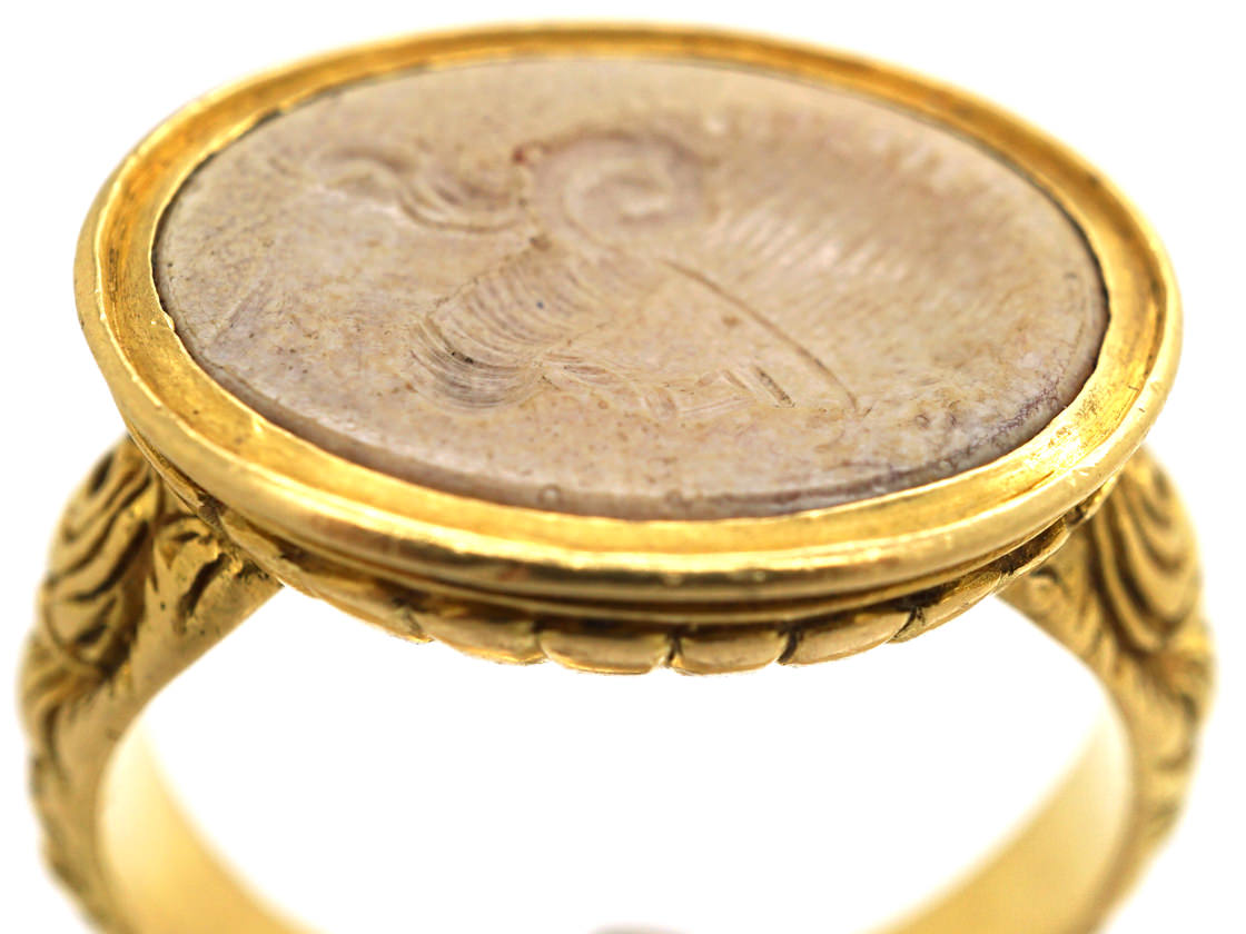 Georgian 18ct Gold Ring with Intaglio of Centurion's Head (18M) | The ...