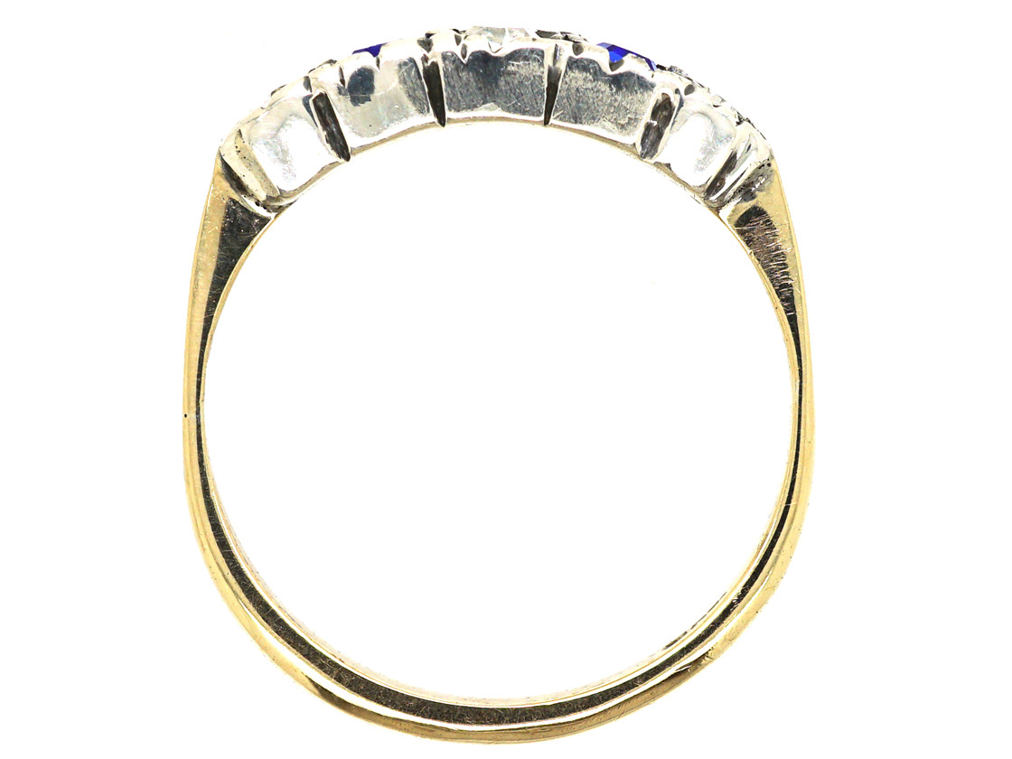 Edwardian 9ct Gold Blue & White Paste Ring (283M) | The Antique ...