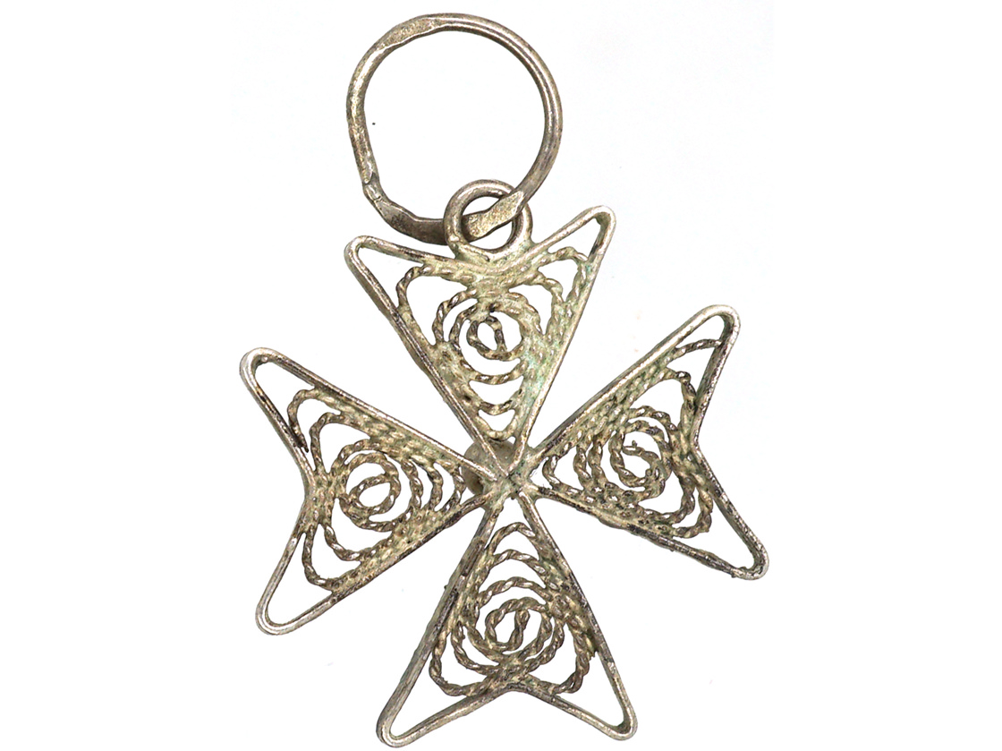 Silver Filigree Maltese Charm (256M) | The Antique Jewellery Company