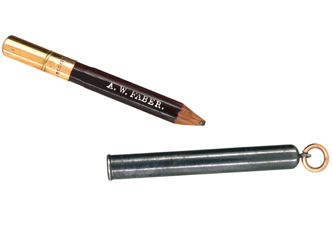 Victorian 9ct Gold & Gunmetal Pencil (227M) | The Antique Jewellery Company