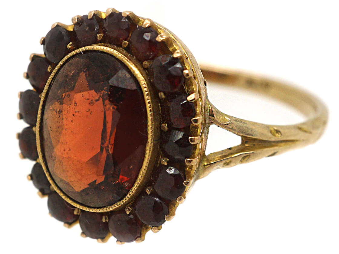 Edwardian Pyrope-Almandine Garnet Cluster Ring (489M) | The Antique ...