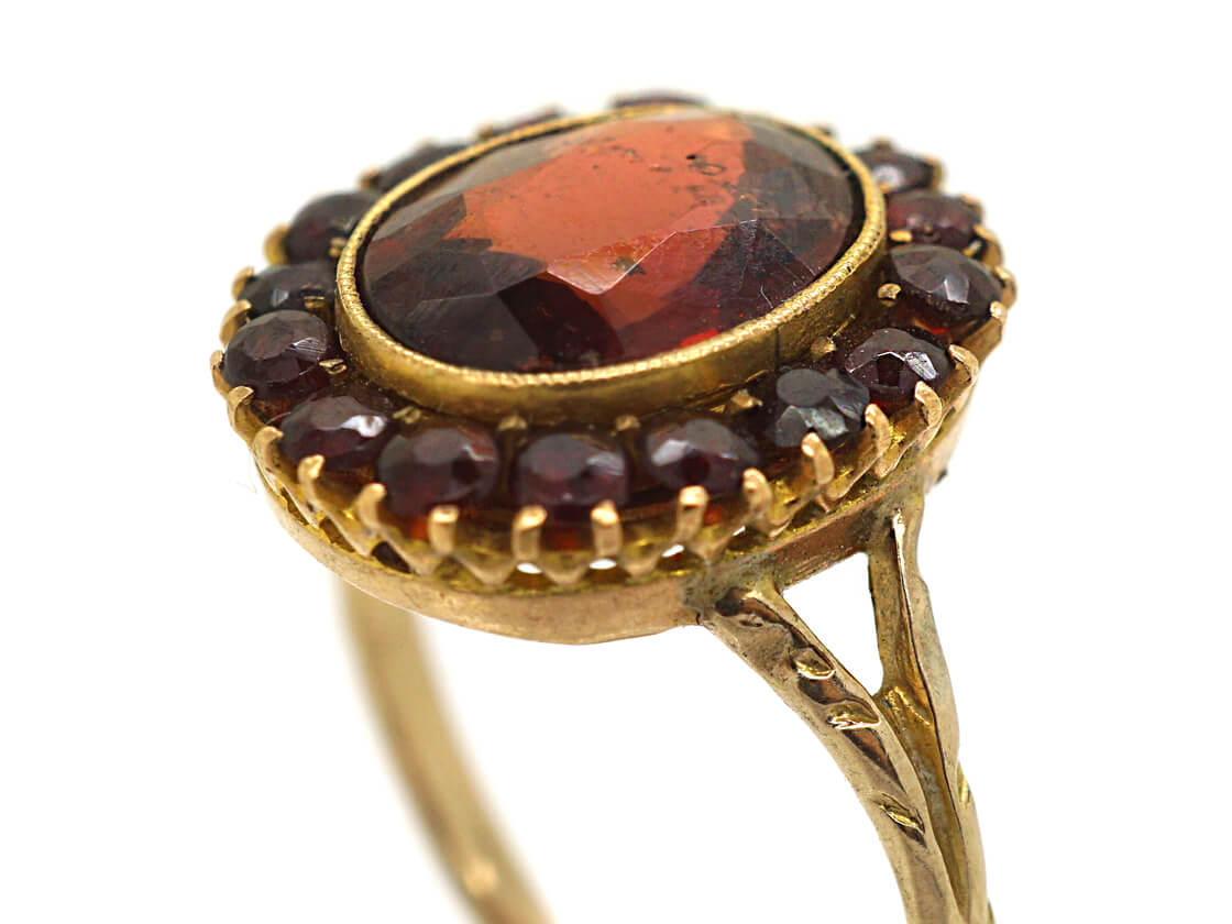 Edwardian Pyrope-Almandine Garnet Cluster Ring (489M) | The Antique ...