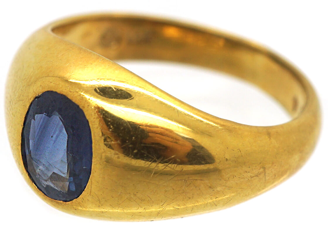 14ct Gold & Sapphire Ring (497M) | The Antique Jewellery Company