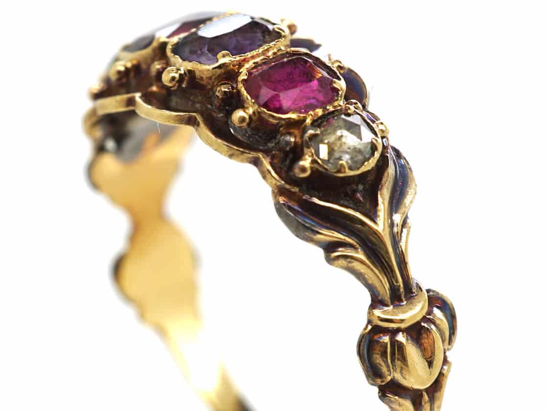 Regency 15ct Gold Regard Ring (711M) | The Antique Jewellery Company