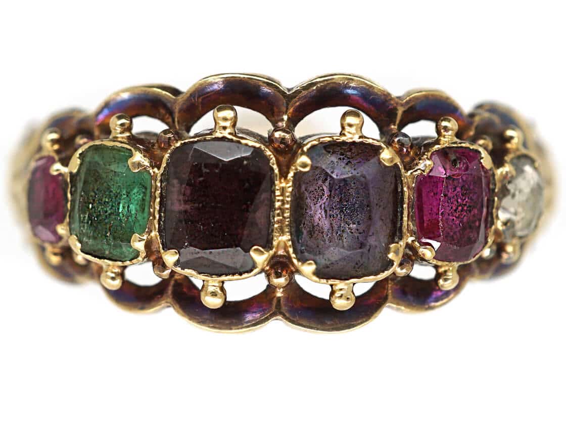 Regency 15ct Gold Regard Ring (711M) | The Antique Jewellery Company