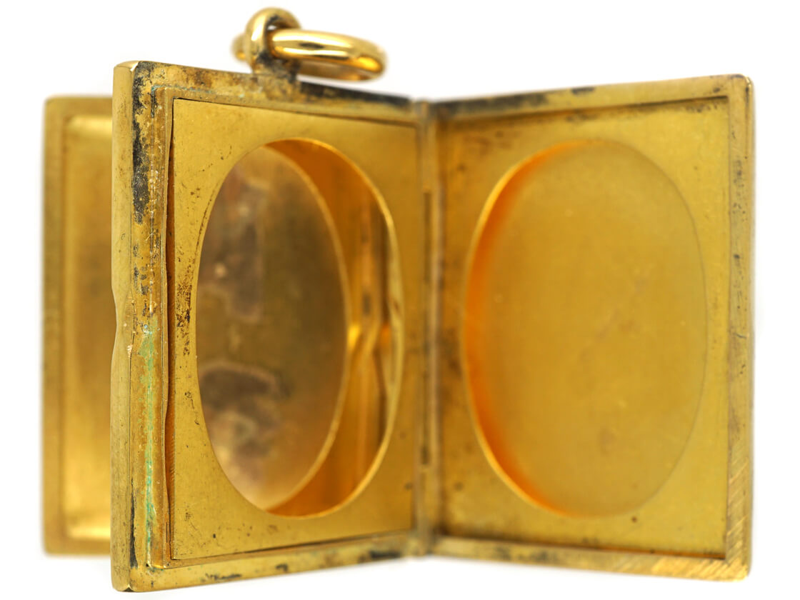 Victorian 18ct Gold Rectangular Double Opening Locket (737M) | The ...