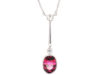 Art Deco Pink Tourmaline & Diamond Pendant on Chain - The Antique ...