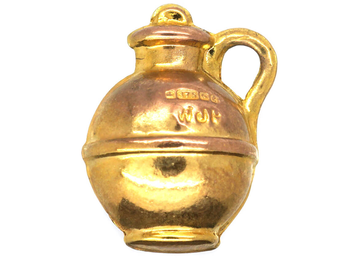 9ct Gold Flagon Charm (11/T) | The Antique Jewellery Company