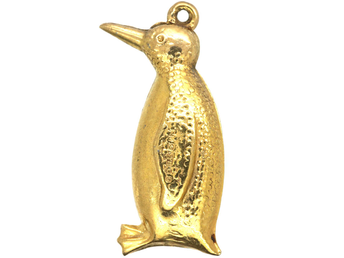 9ct Gold Penguin Charm (6/T) | The Antique Jewellery Company