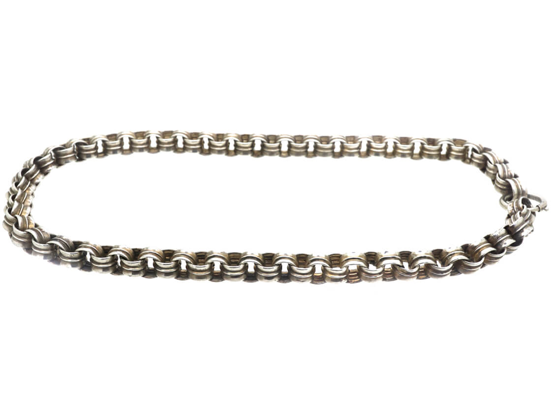 Victorian Silver Chain (991M) | The Antique Jewellery Company