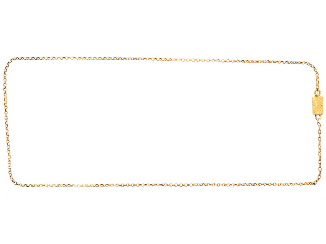 Early 20th Century 14ct Gold Chain with Decorative Box Clasp (86N ...