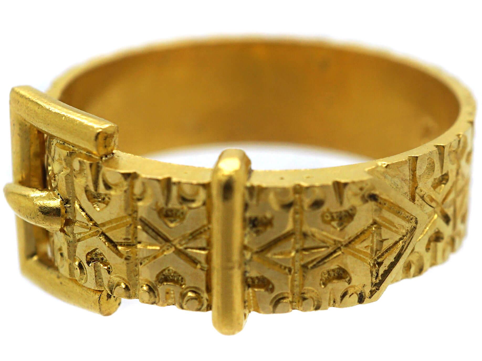 Victorian 18ct Gold Buckle Ring (956M) | The Antique Jewellery Company