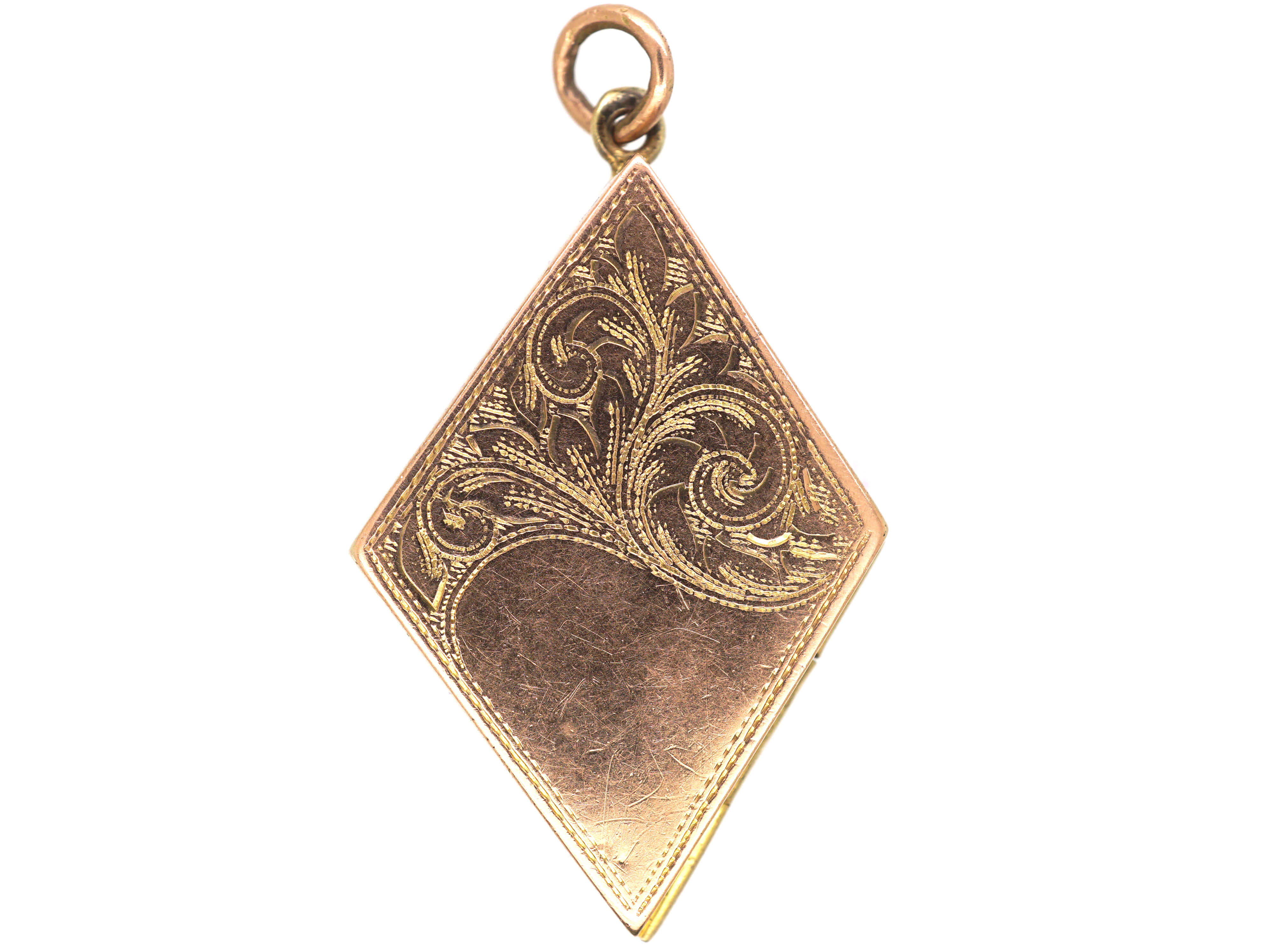 Edwardian 9ct Gold Diamond Shaped Locket (383N) | The Antique Jewellery ...