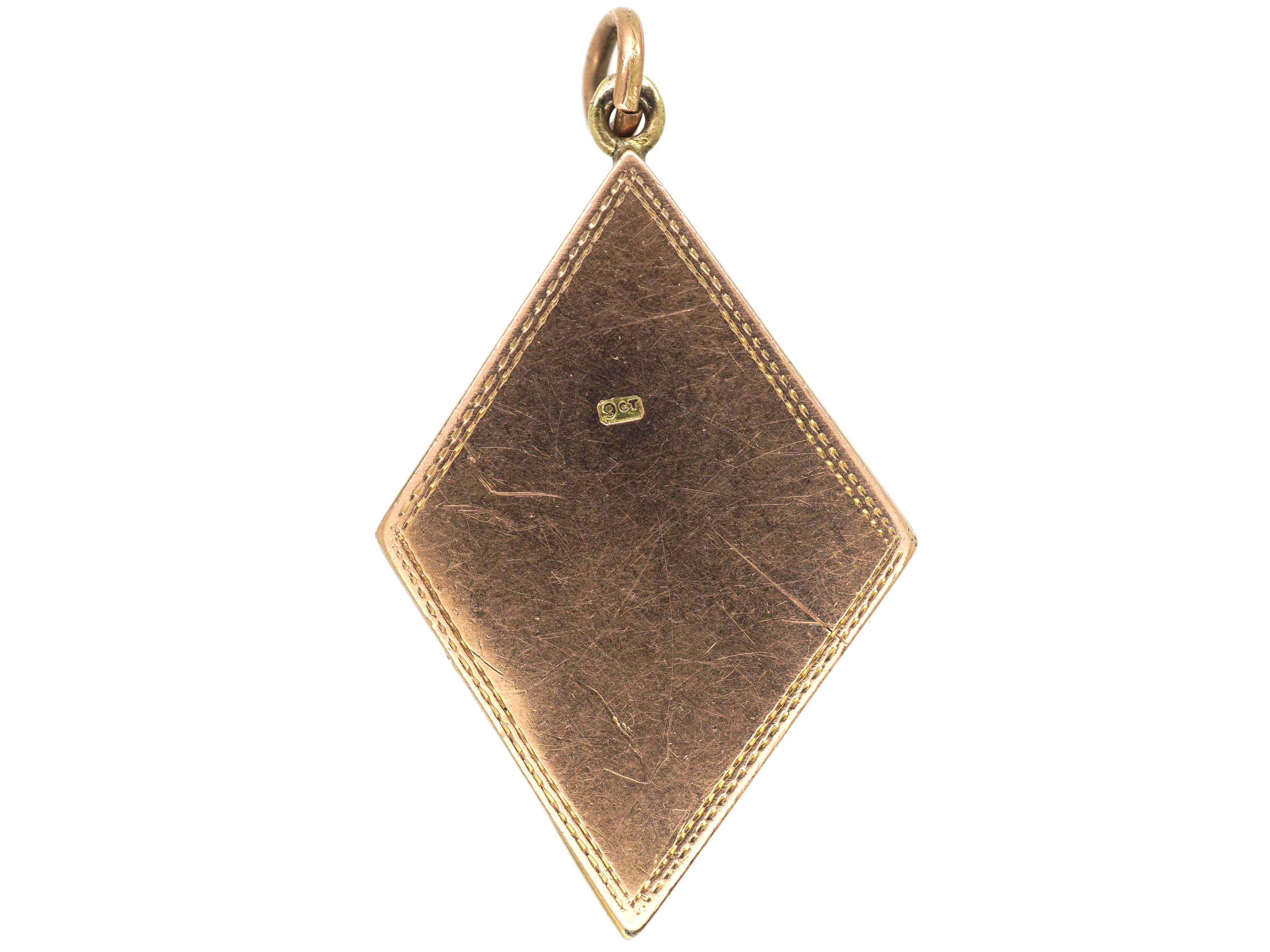 Edwardian 9ct Gold Diamond Shaped Locket (383N) | The Antique Jewellery ...