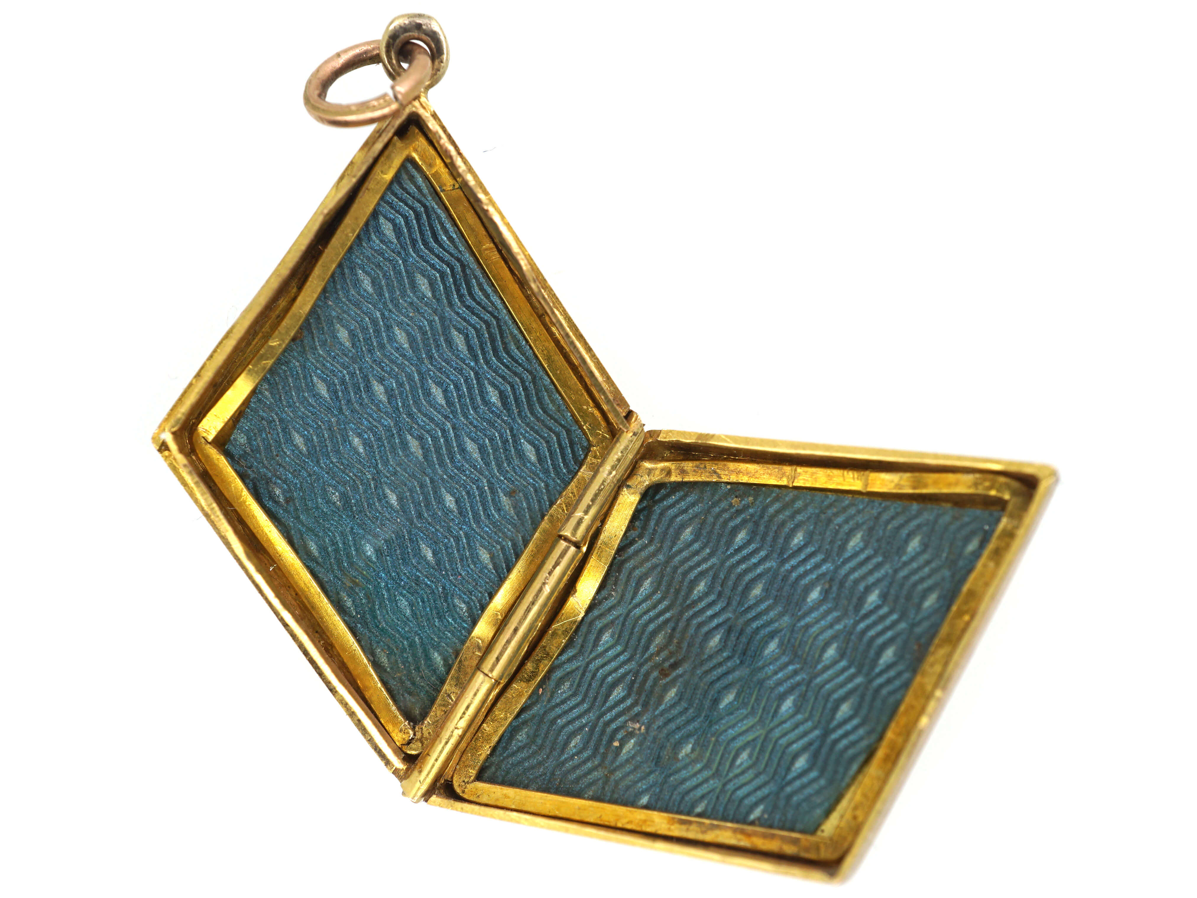 Edwardian 9ct Gold Diamond Shaped Locket (383N) | The Antique Jewellery ...