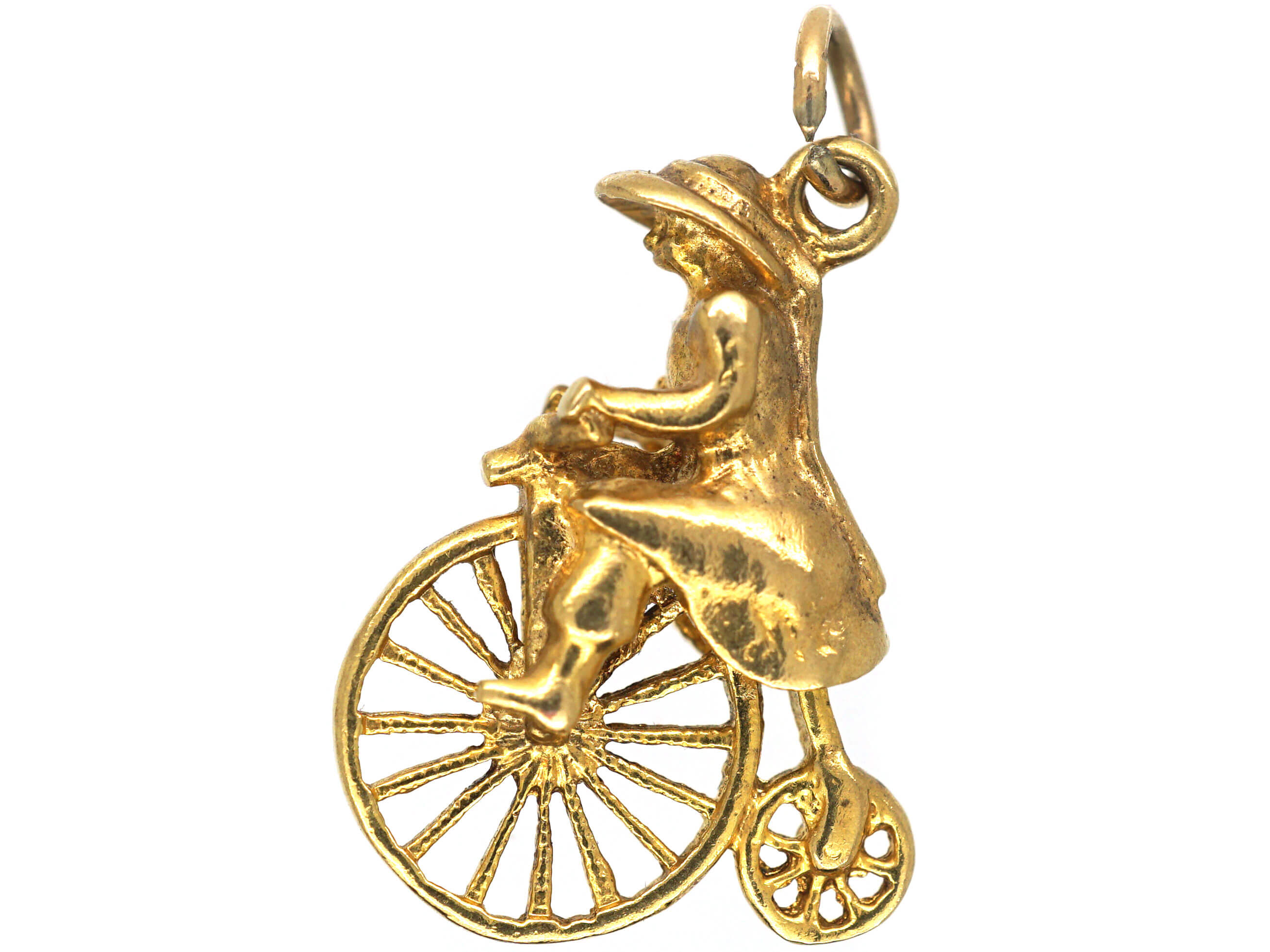 9ct Gold Penny Farthing Charm (264N) | The Antique Jewellery Company