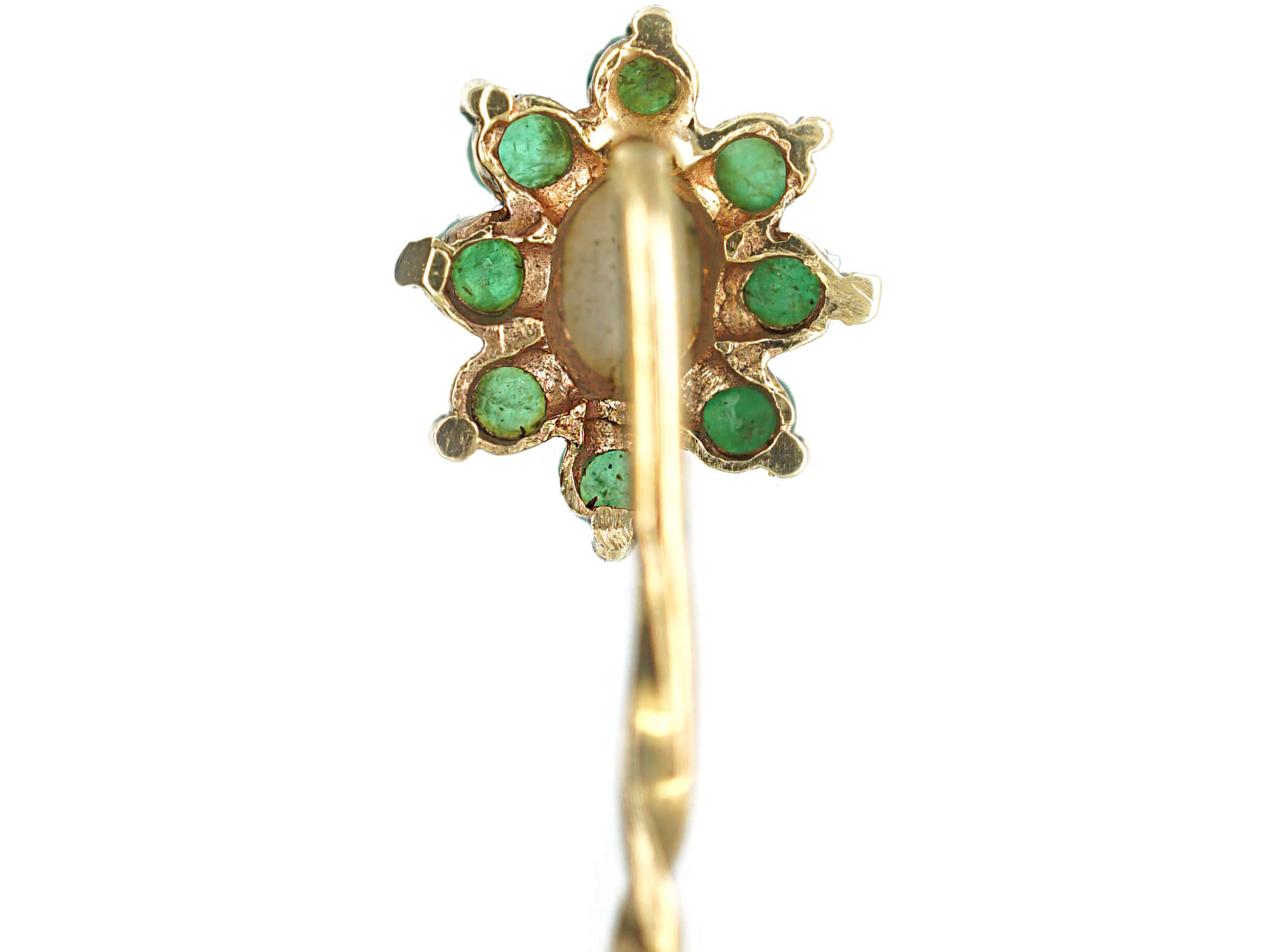 15ct Gold Emerald & Opal Tie Pin (30/G) | The Antique Jewellery Company
