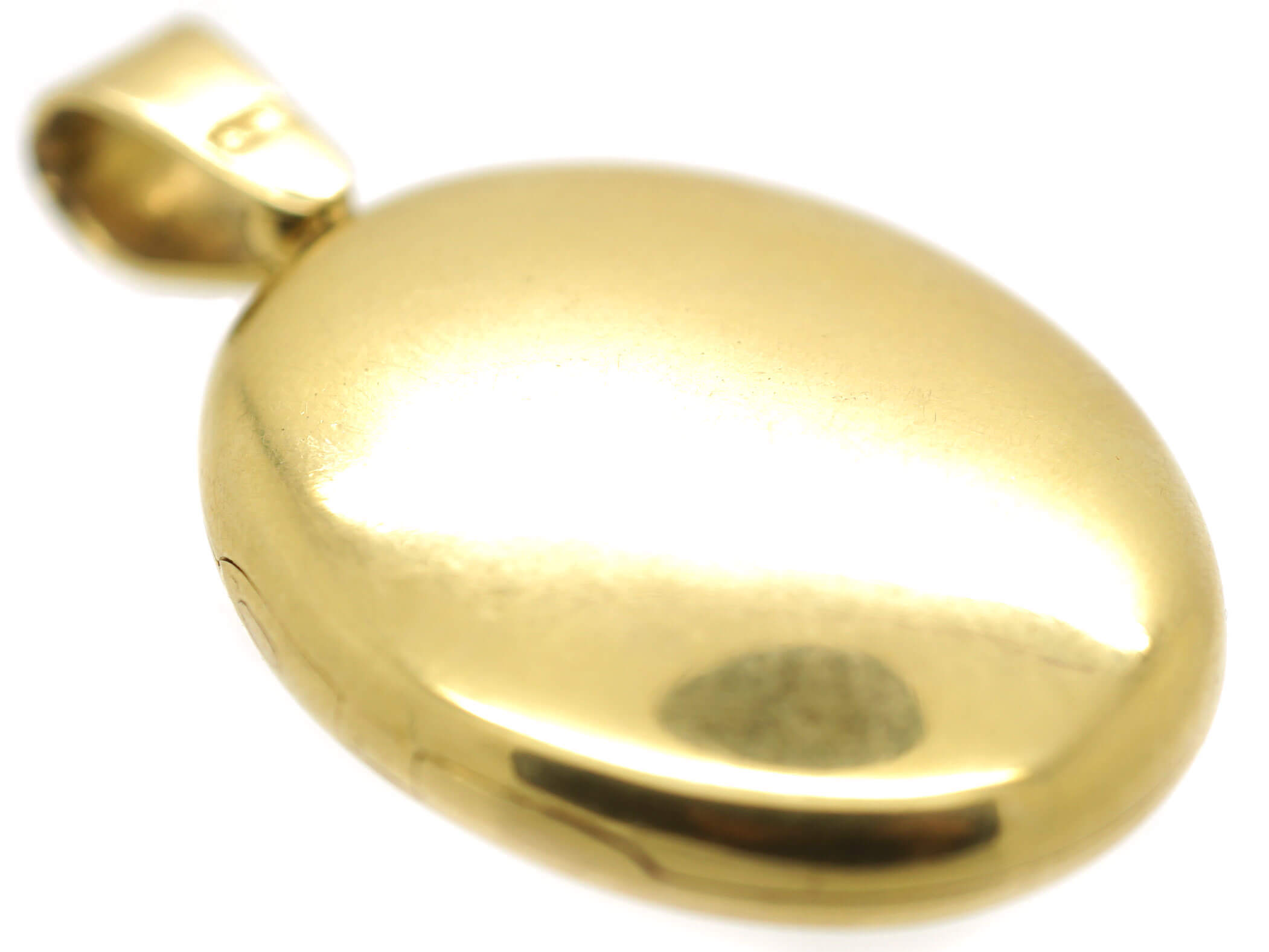 Victorian 18ct Gold Plain Oval Locket (184N) | The Antique Jewellery ...