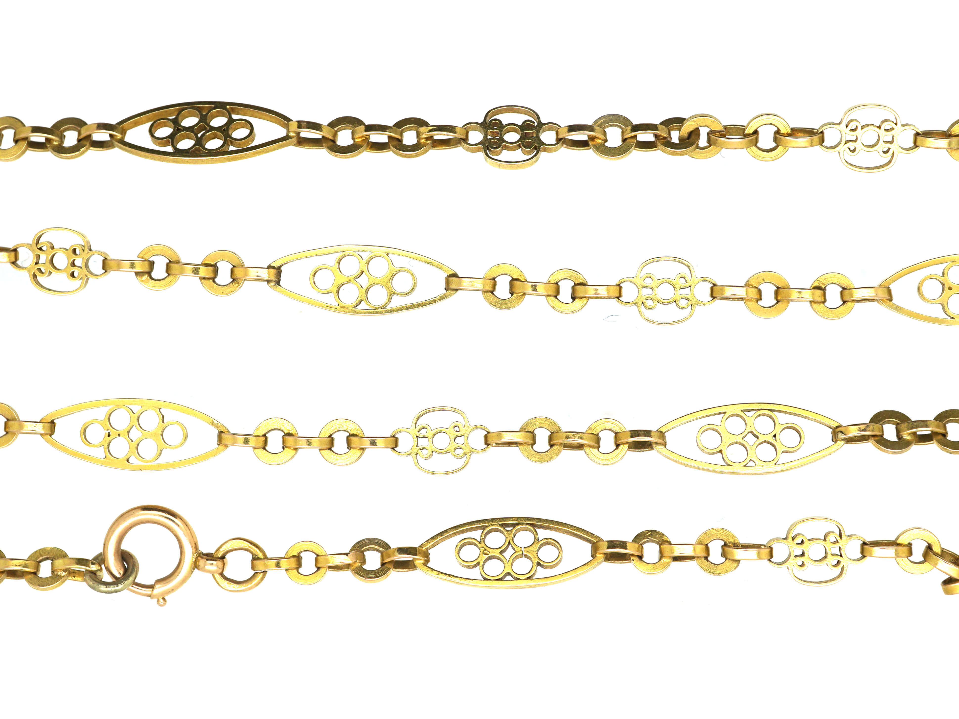 Victorian 18ct Gold Chain with Decorated Links (239L) | The Antique ...